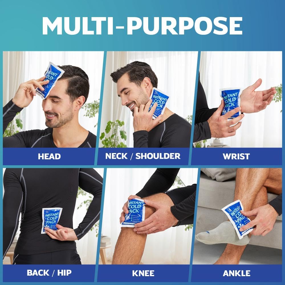 Mua 25 Pack Instant Ice Cold Pack (6” x 4.5”) - Disposable Instant Ice ...