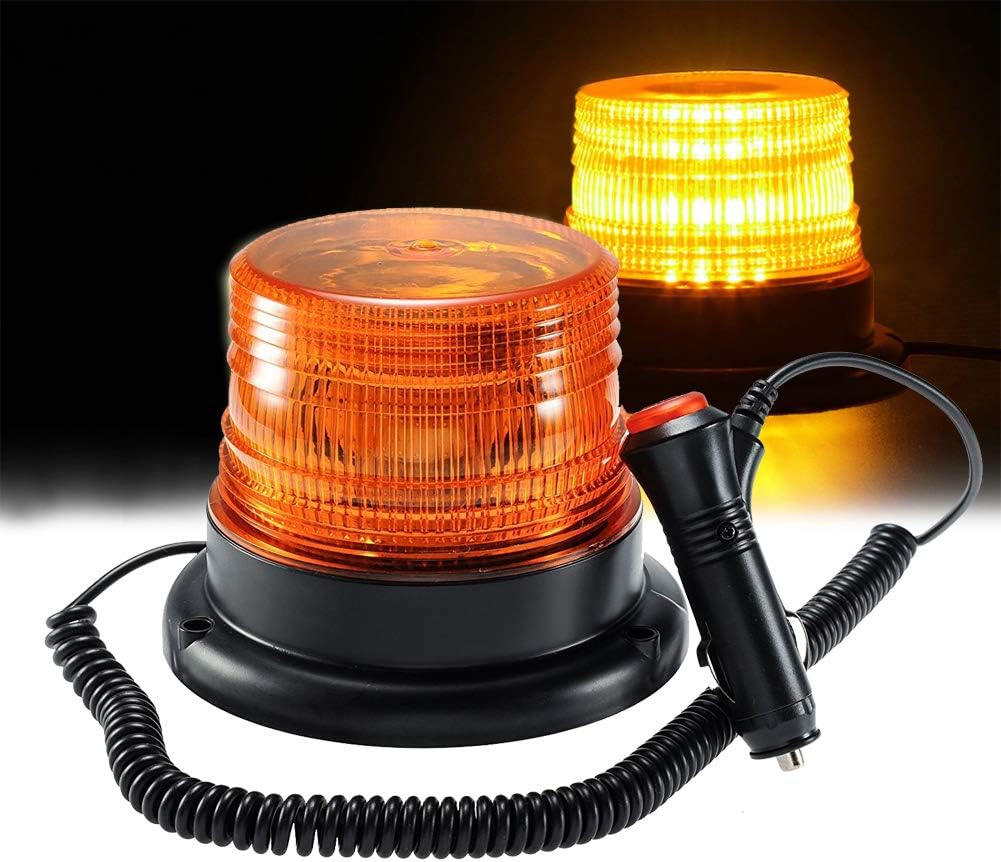Amazon.com: Amber LED Strobe Light,LED Emergency Vehicle Magnetic Mount ...