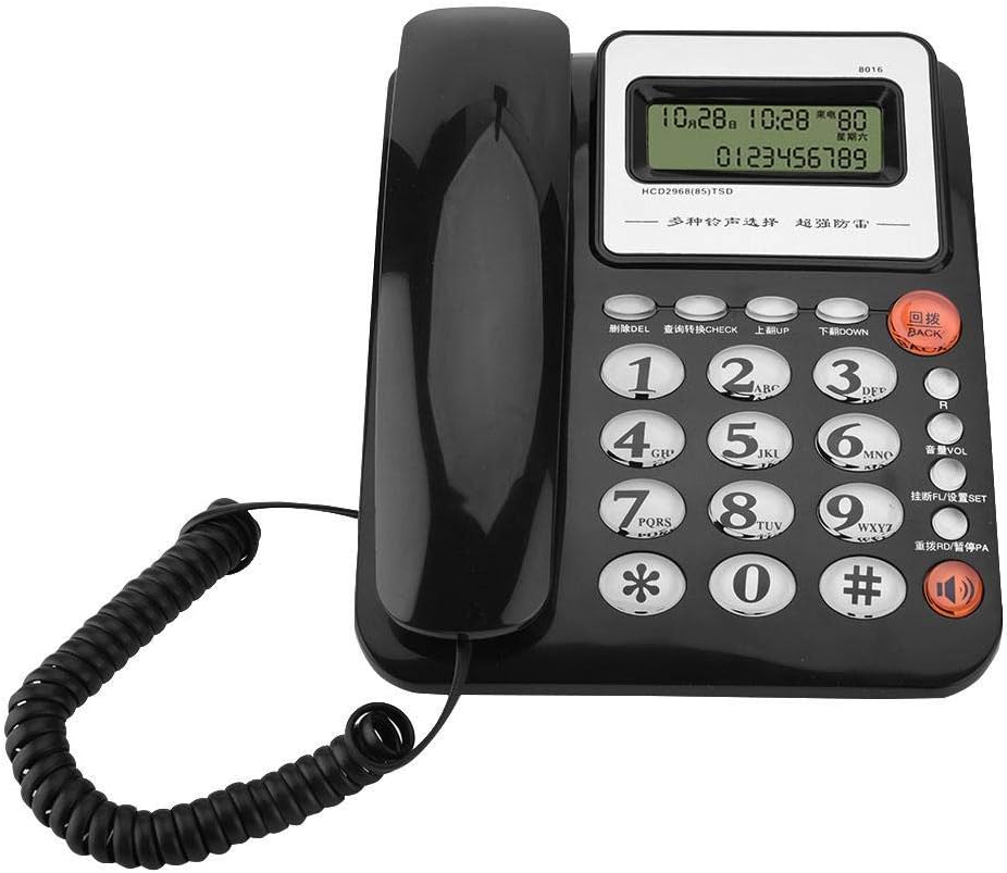 Telefono con Filo, ASHETA Telefono FissoTelefono a Mani Libere con ...