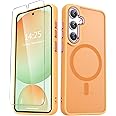 Amazon.com: YENAPOON for Samsung Galaxy S25 Case, Matte Magnetic Phone Case with 1 Screen ...