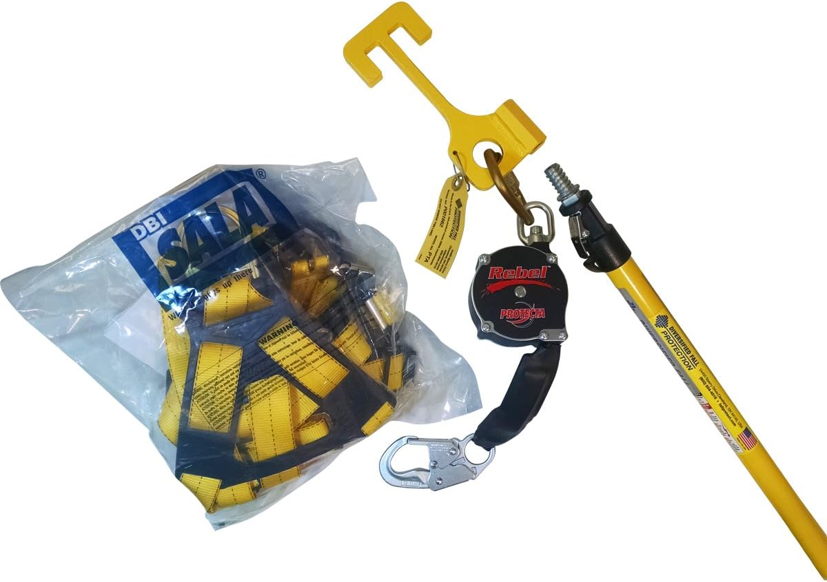 Fall Protection Anchor - Portable Truss Kit With Installation Pole, 11 ...
