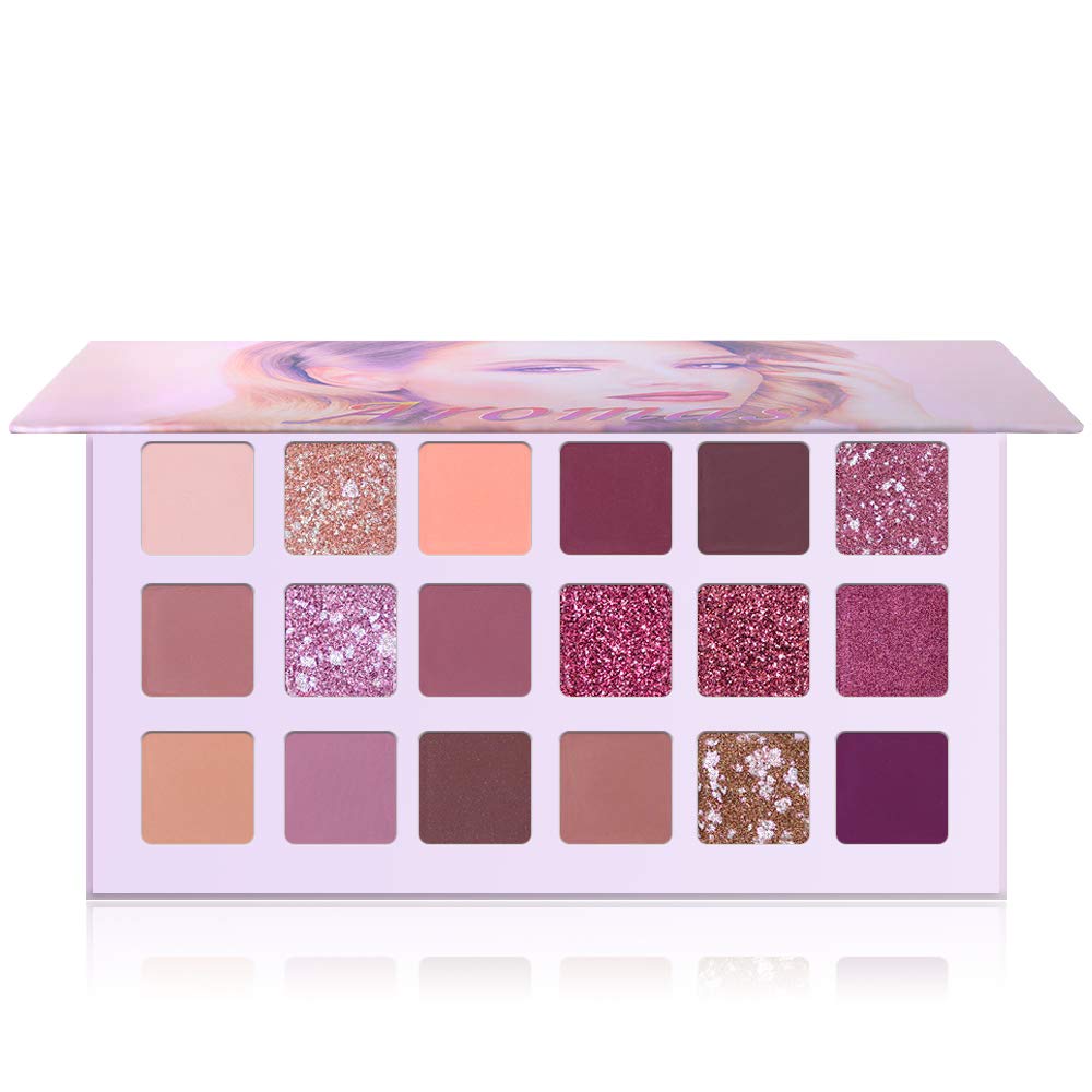 Amazon.com: UCANBE Paleta de sombra de ojos de 18 colores con aroma, larga duración, multi ...