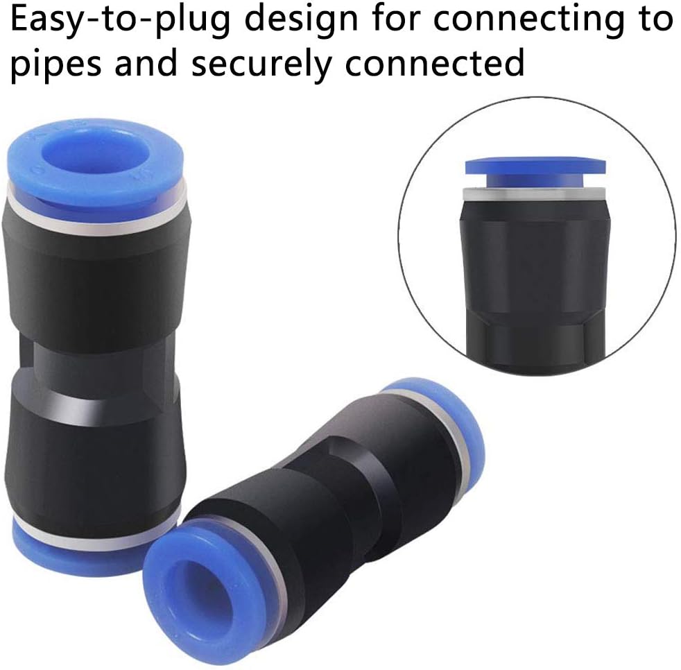 Pneumatic Connector,BETOY 30 Pieces Pneumatic Fittings Straight Quick ...