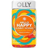 Amazon.com: OLLY Hello Happy Gummy Worms, Vitamin D, Saffron, Mood ...