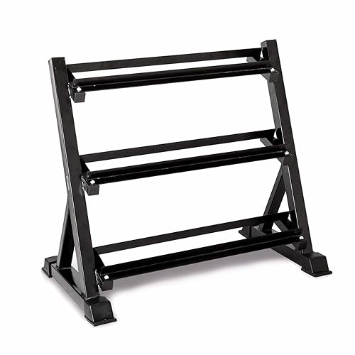 Bonnlo 3 Tier Dumbbell Rack Only, 660 LBS Load-Bearing Heavy Duty Steel ...