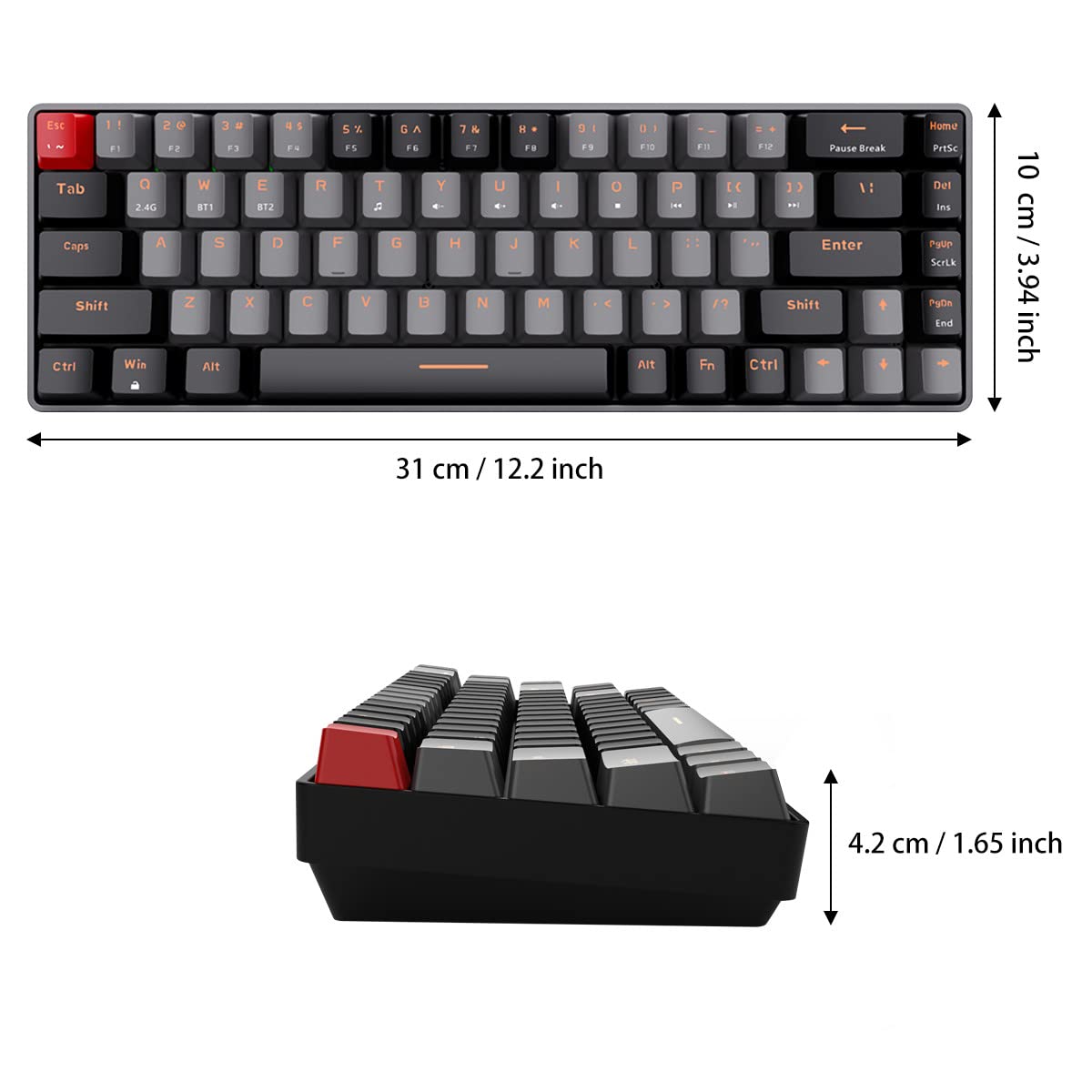 Mua Mechanical Gaming Keyboard Dual Mode 2.4G/BT Wireless Keyboard with ...