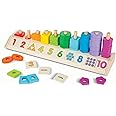 Amazon.com: Melissa & Doug Counting Shape Stacker - Wooden Educational ...