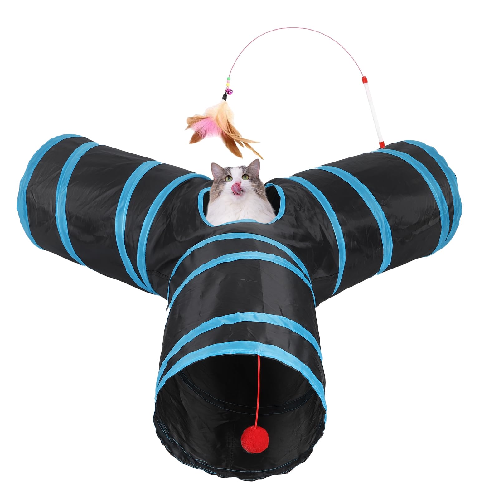3 Way Cat Tunnel and Tube, Cat Tunnels for Indoor and Outdoor Cats ...