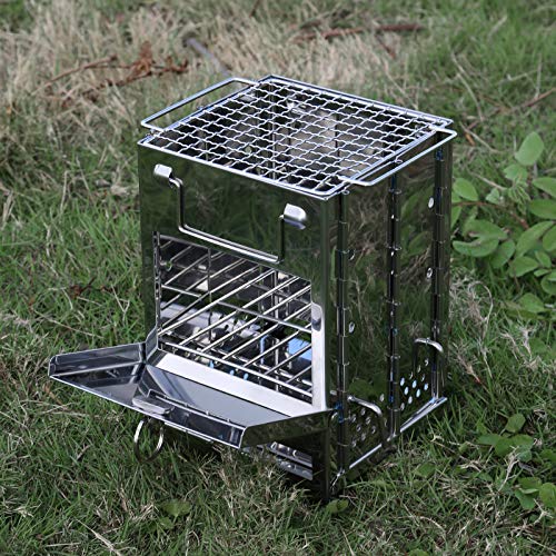 Camping Fire Box Stove Foldable Portable Wood Stove, Stainless Steel ...