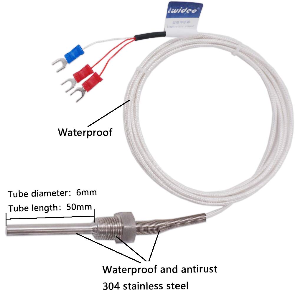 Twidec/2M NPT 1/2inch 6X100MM -200~250℃ Waterproof and Antirust 304 ...