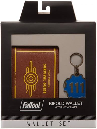 Fallout Vault 111 Gift Box Set Bifold Wallet and Keychain at Amazon Men ...