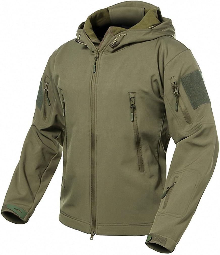 Echo Paths Men's Soft Shell Tactical Jacket Waterproof Hooded Outdoor ...
