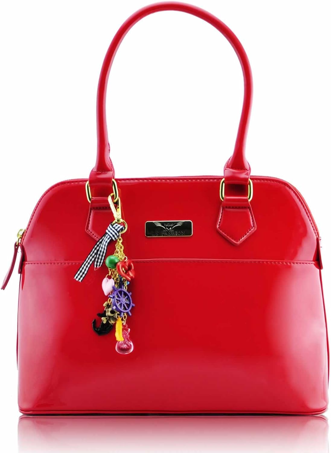 Red Designer Handbags On Salesman | semashow.com