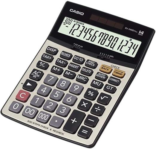 Casio DJ-240D Plus Bureau Calculatrice basique Noir, Argent calculatrice - Calculatrices (Bureau ...