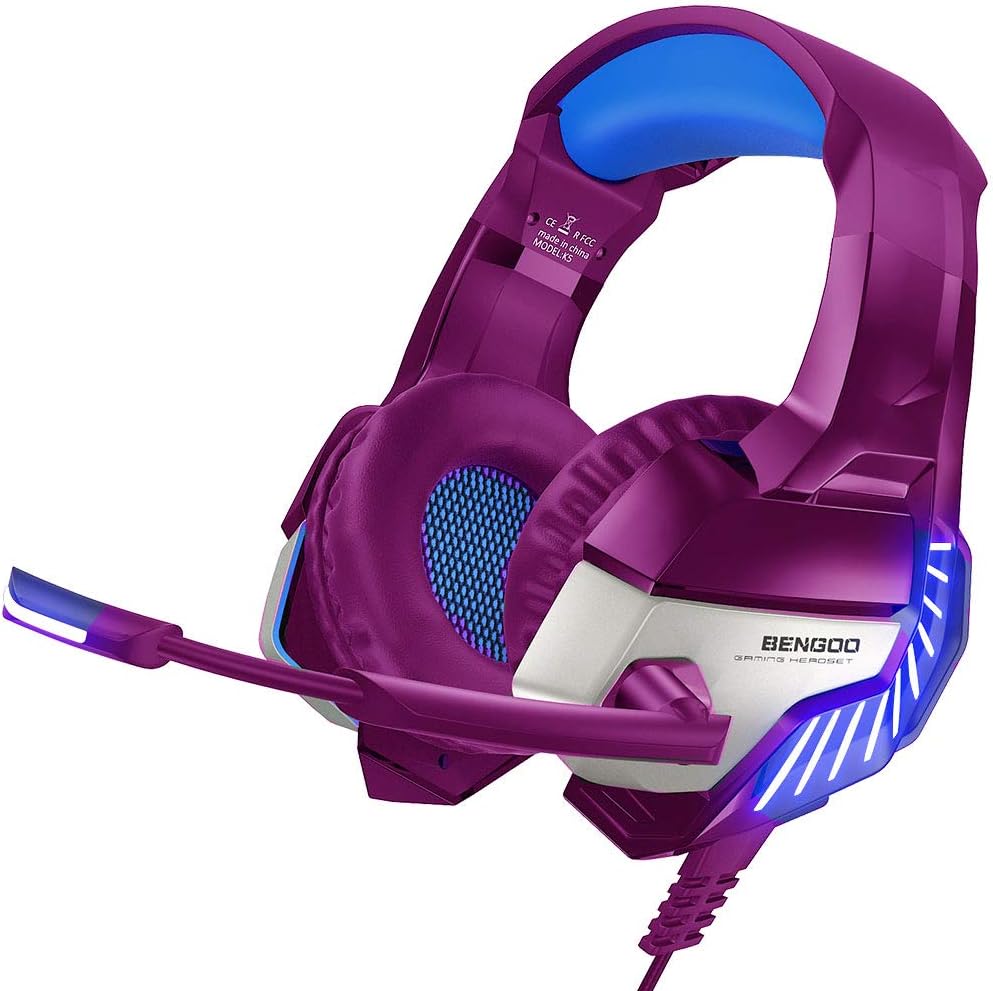 Amazon.com: BENGOO V-4 Gaming Headset for Xbox One, PS4, PC, Controller ...