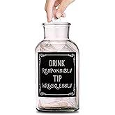 Amazon.com: Yamahiko Acrylic Tips Jar for Money, Gold Tip Box for ...