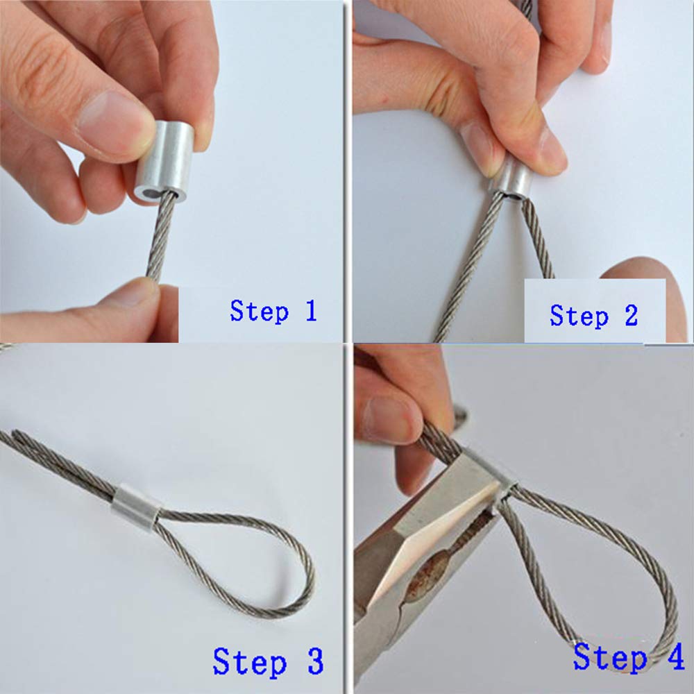 3mm Wire Rope Crimping Tool Wire Rope and Cable Aluminum Ferrules Wire ...