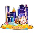 Amazon.com: Atlanta Georgia USA Magnet Fridge Magnet Wooden 3D ...