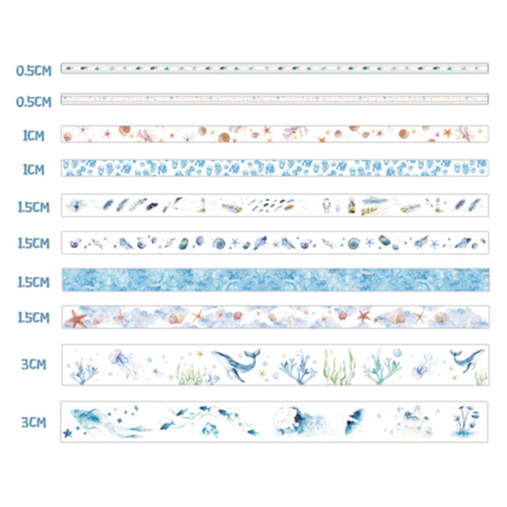 10 Rolls Washi Tapes Ocean Theme Tapes Ocean Theme Tape for ...