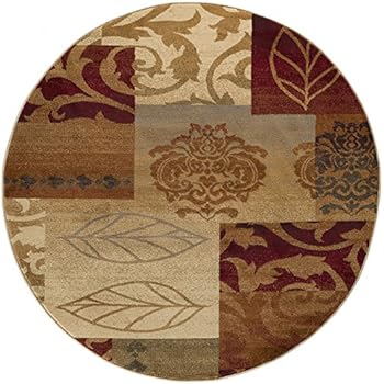 Amazon.com: Universal Rugs 107748 Multi 6` Round Area Rug, 5-Feet 3 ...