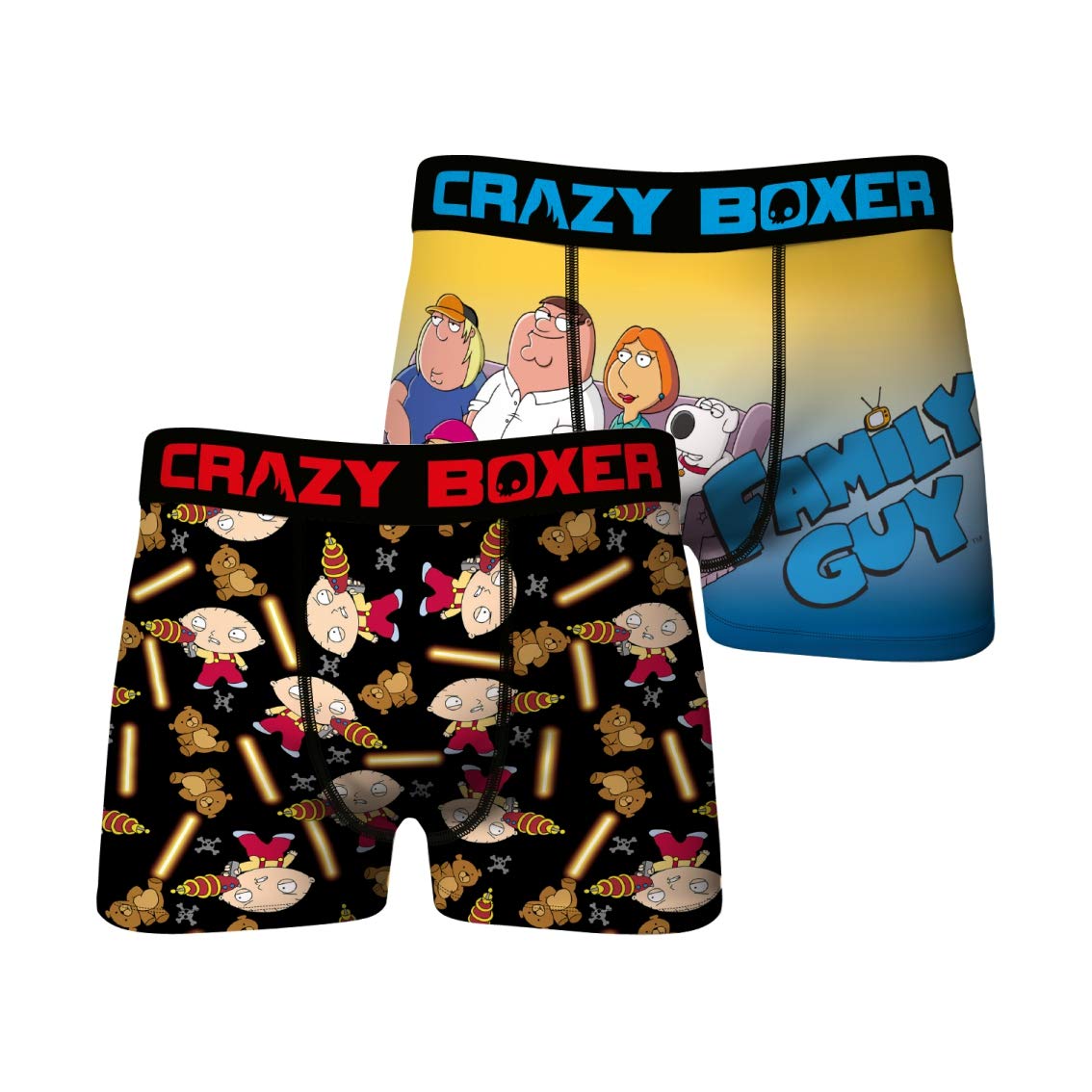 Buy Men’s 2-Pack Boxer Briefs - Family Guy - Peter Griffin and Stewie ...