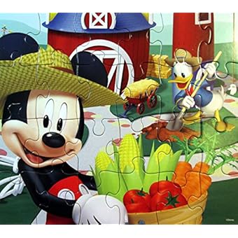 Disney Jigsaw Puzzles for Kids - Mickey Mouse 24 Piece Puzzles (Set of ...