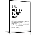 Amazon.com: 1% Better Every Day Motivational canvas Wall Art ...