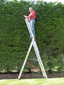 8 Rung Combi All-In-One Extension Ladder, Step Ladder & Free Standing ...