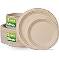 Amazon.com: GreenWorks 7 inch and 9 inch Heavy-duty Compostable Plates ...