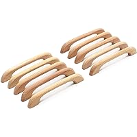 foxwake Wood and Silver Cabinet Handles Pull 10Pcs Adjustable Double ...