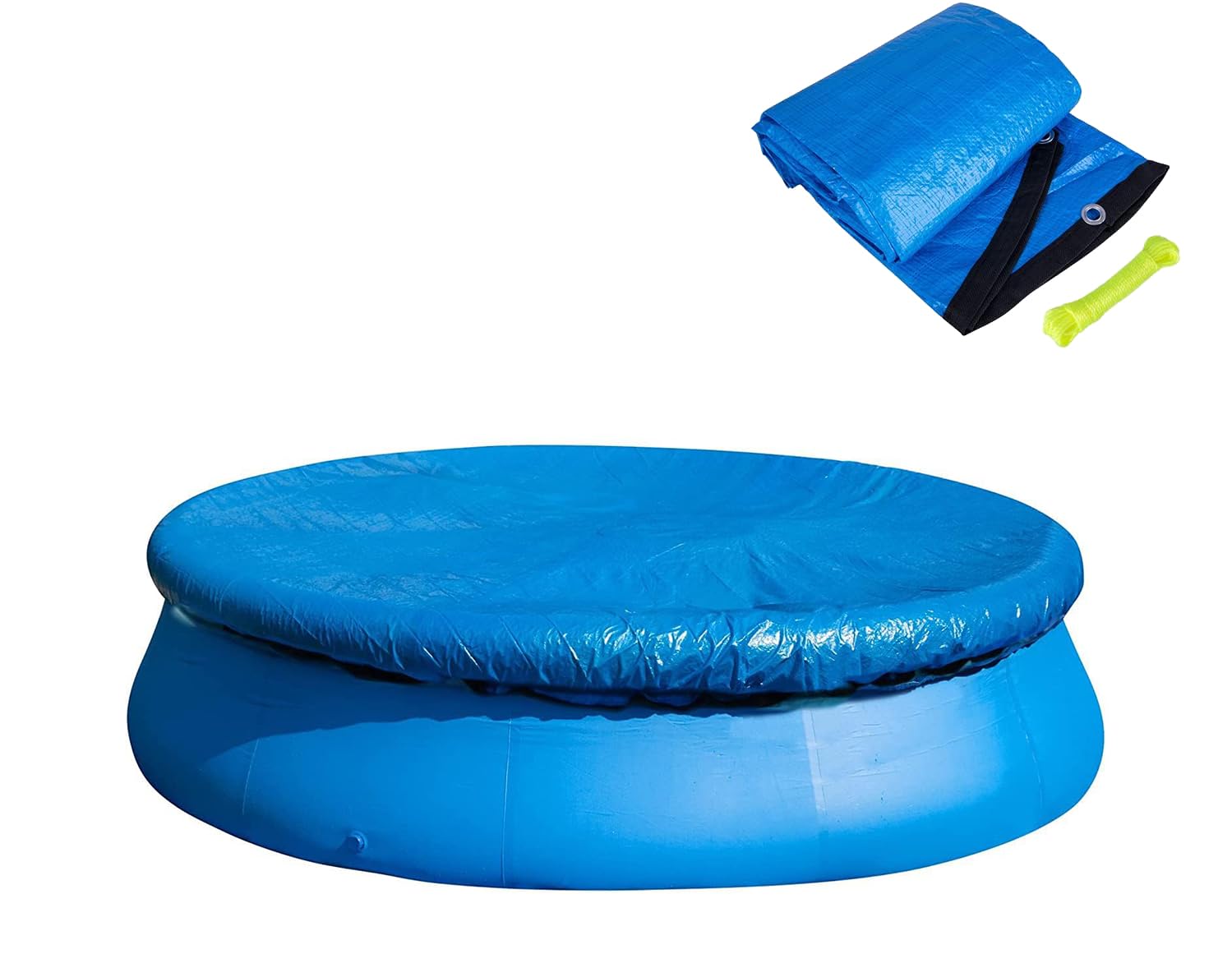 DECOHS 8 Ft Dust Pool Cover Protector-Solar Cover for Round Frame Pools ...