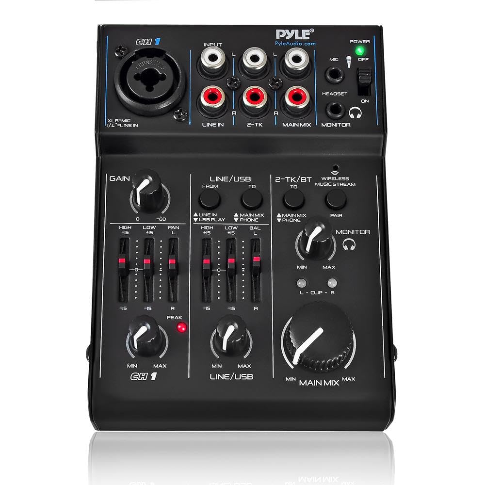 Mua Pyle 3 Channel Bluetooth Audio Mixer - DJ Sound Controller ...