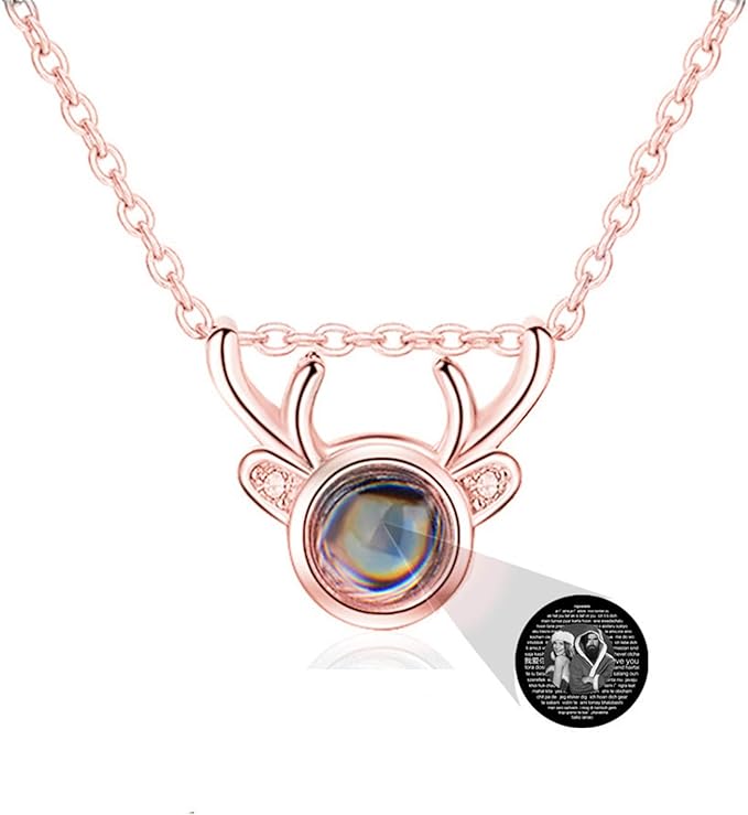 100 Different Languages I LOVE YOU Projection Necklace Personalized Custom Photo Necklace Antler 100-different-languages-i-love-you-projection-necklace-personalized-custom-photo-necklace-antler