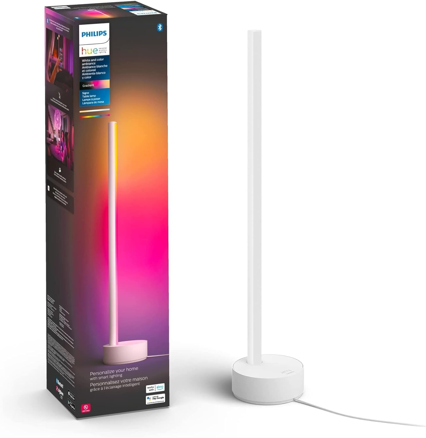 Philips Hue Gradient Signe Table Lamp, Compatible with Alexa, Apple ...