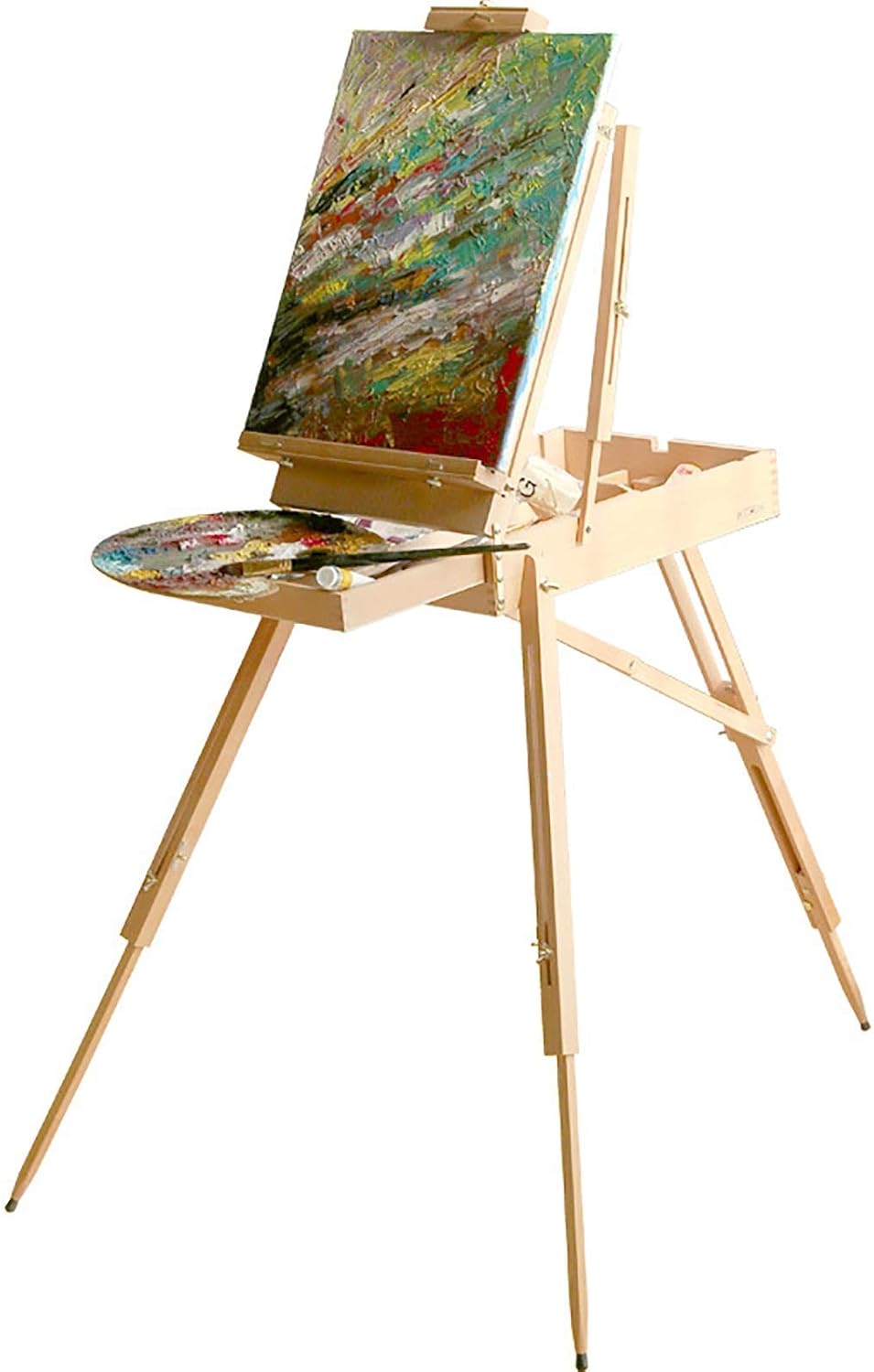 Easel,Artist easel Simplicity Oil Painting Box Easel Portable Oil ...
