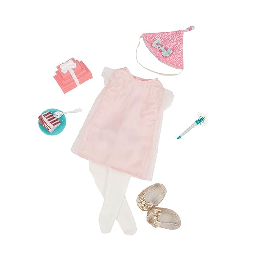 Our Generation 44578 Birthday Surprise Deluxe Doll's Outfit, Multi ...
