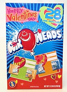 Amazon.com : HAPPY VALENTINES DAY AIRHEADS -2 packs of 28 MINI BARS AND ...