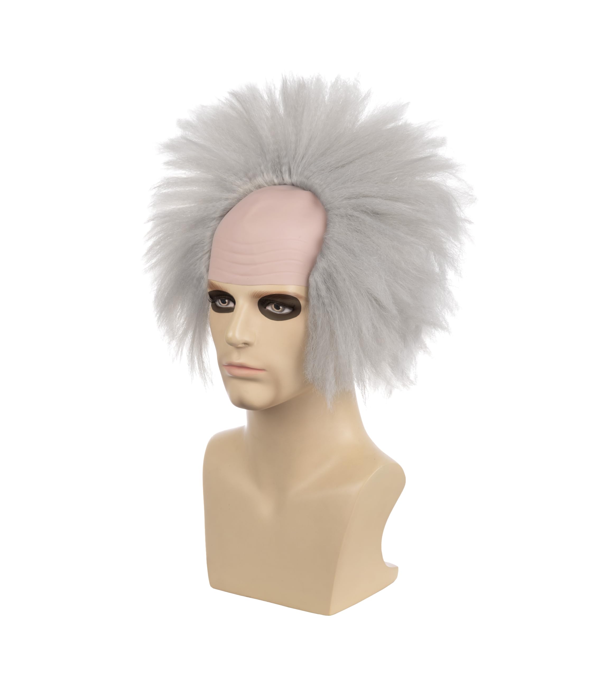 MUPUL Old Man Bald Wig For Adults,Grey Hair Wig Men Cosplay,Halloween ...