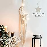 Amazon.com: Black Triple Moon Goddess Macrame Wall Hanging, Boho Wiccan ...