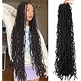 Amazon.com : Datuoda 36 Inch Soft Locs Wavy Crochet Hair 6 Packs ...