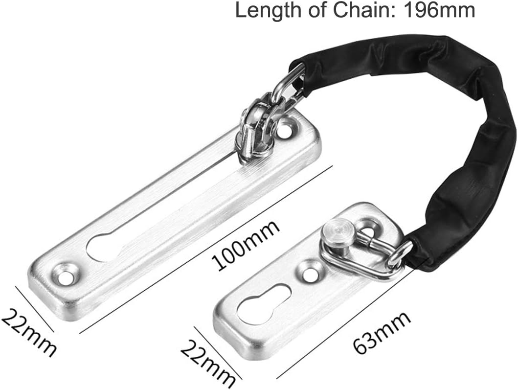 Door Chain Lock, Stainless Steel Front Door Security Chain Guard Anti ...
