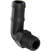 Banjo HB050-90 Polypropylene Hose Fitting, 90 Degree Elbow, 1/2" NPT ...