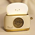 Amazon.com: Aokpsrt Alarm Clock for Kids, Cute Toast Night Light Alarm ...