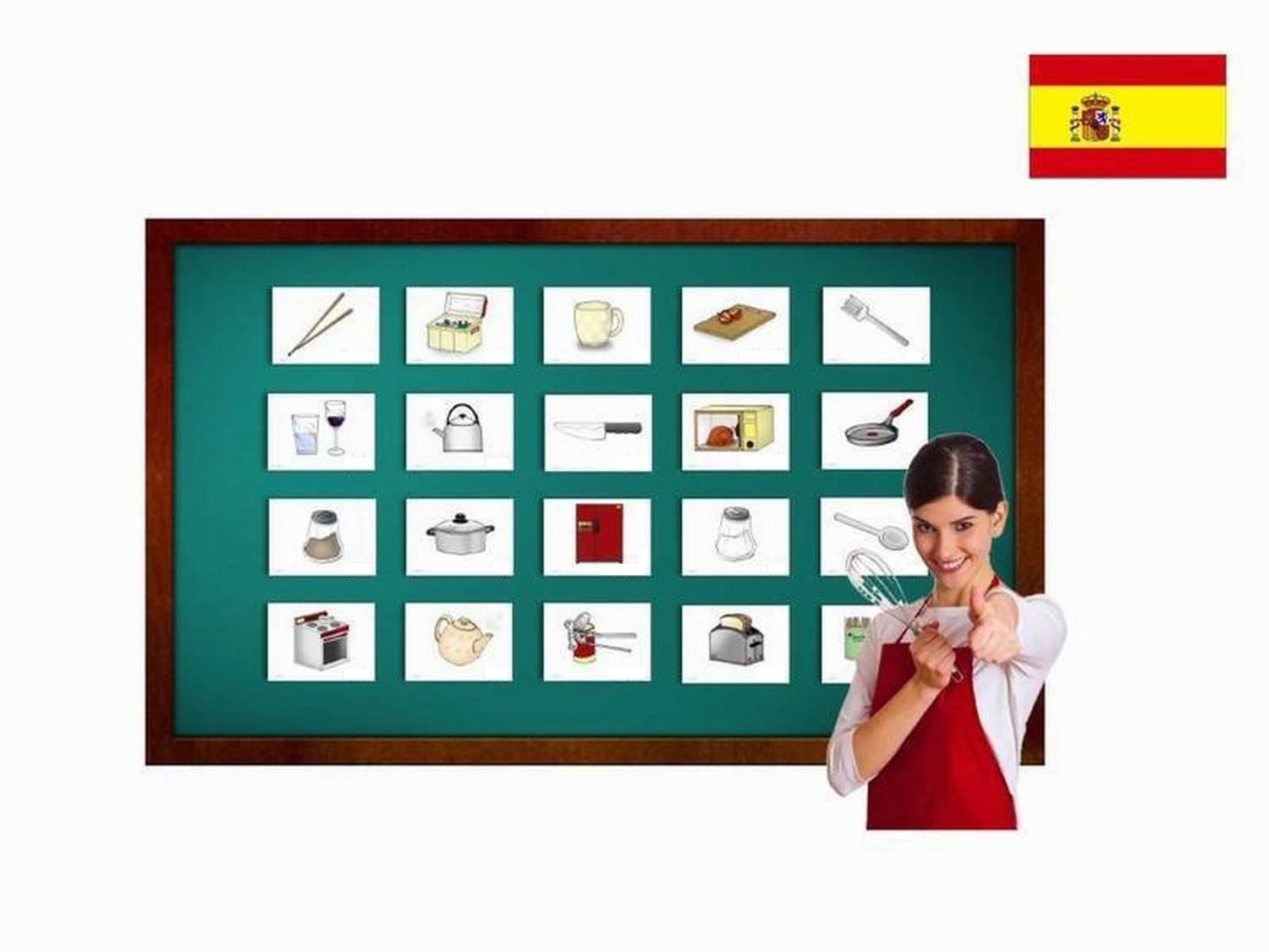 Buy Tarjetas de vocabulario - La Cocina - Kitchen and Crockery ...