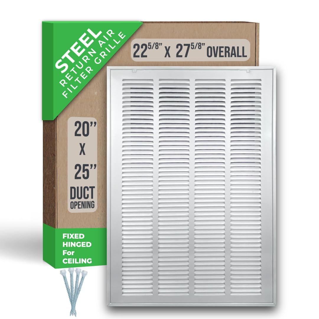Fits 20x25 Duct Opening | Steel Return Air Filter Grille by Handua ...
