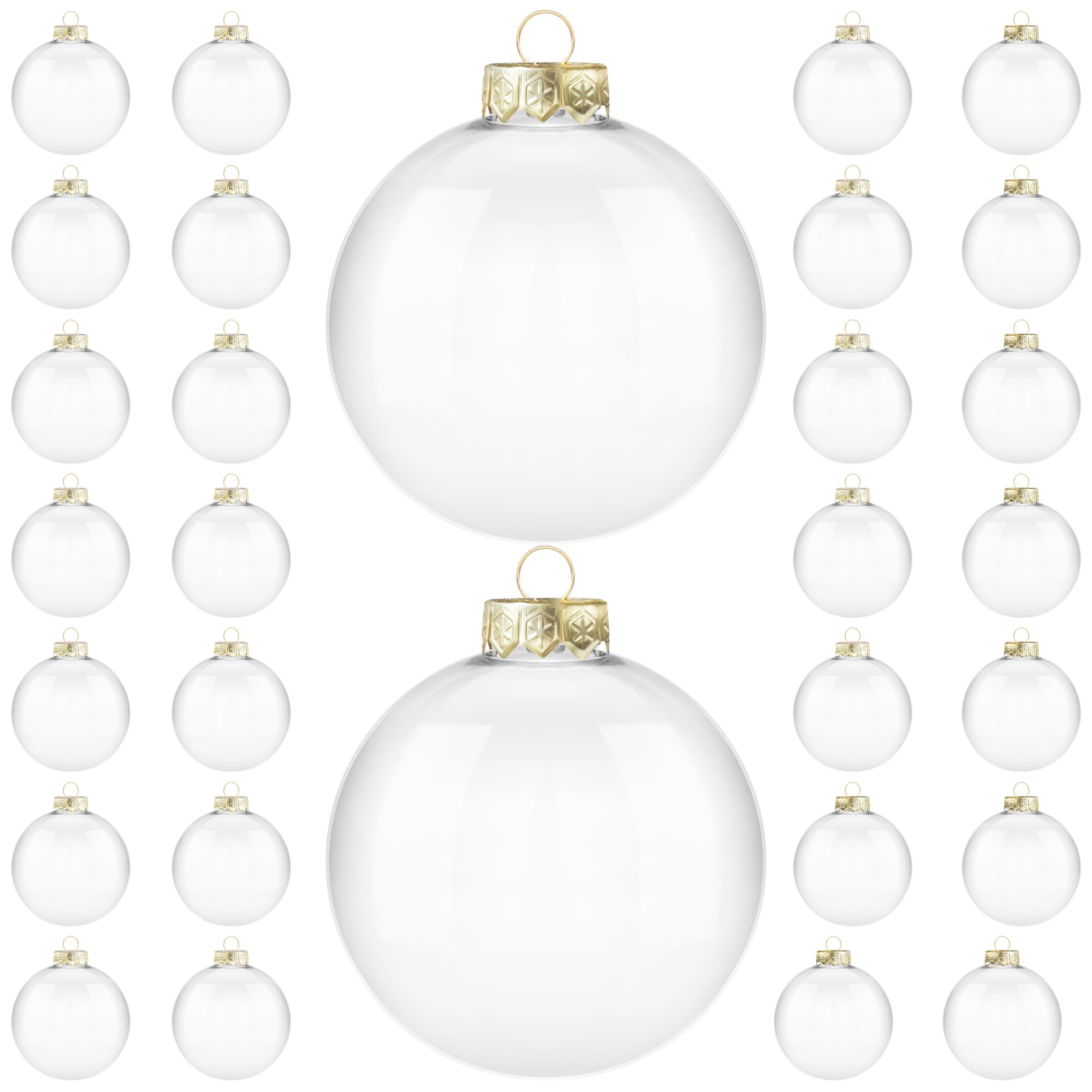 Clear Ornament Balls for Crafts Fillable (Set of 30?3.15 inch/80mm ...