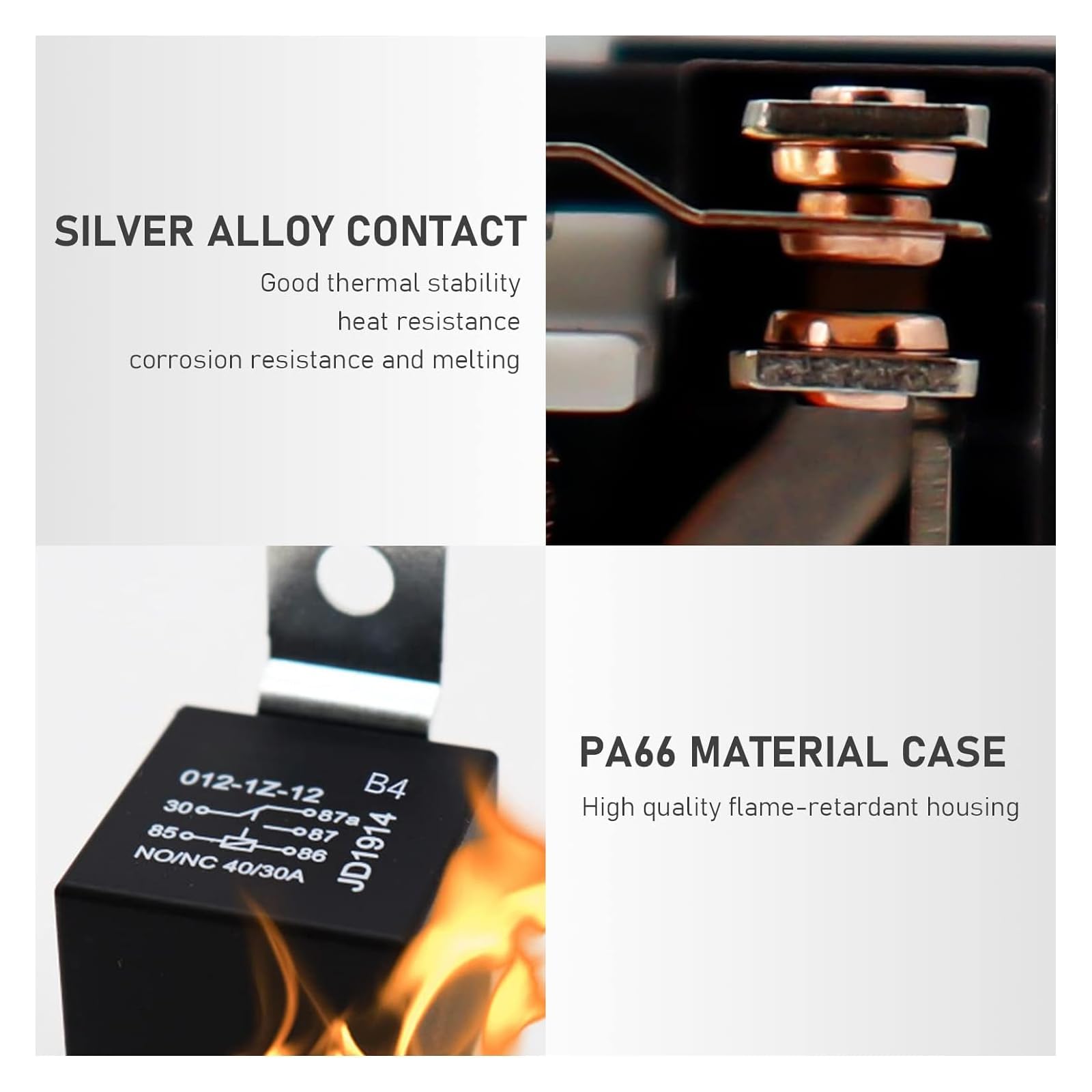 Mua 4 PCS 40A Automotive Relays, 5 Pin Relay, 12V Waterproof Car Relay ...