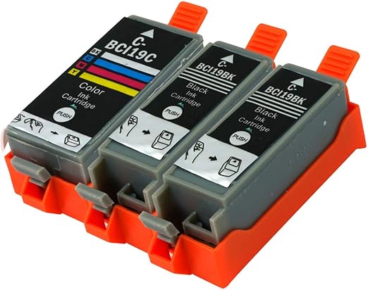 Amazon | CANON (キャノン) BCI-19BK / BCI-19CLR 【 BCI-19 (Black ブラック 2本)(Color カラー 1本)】 ICチップ残量表示検知機能 ...