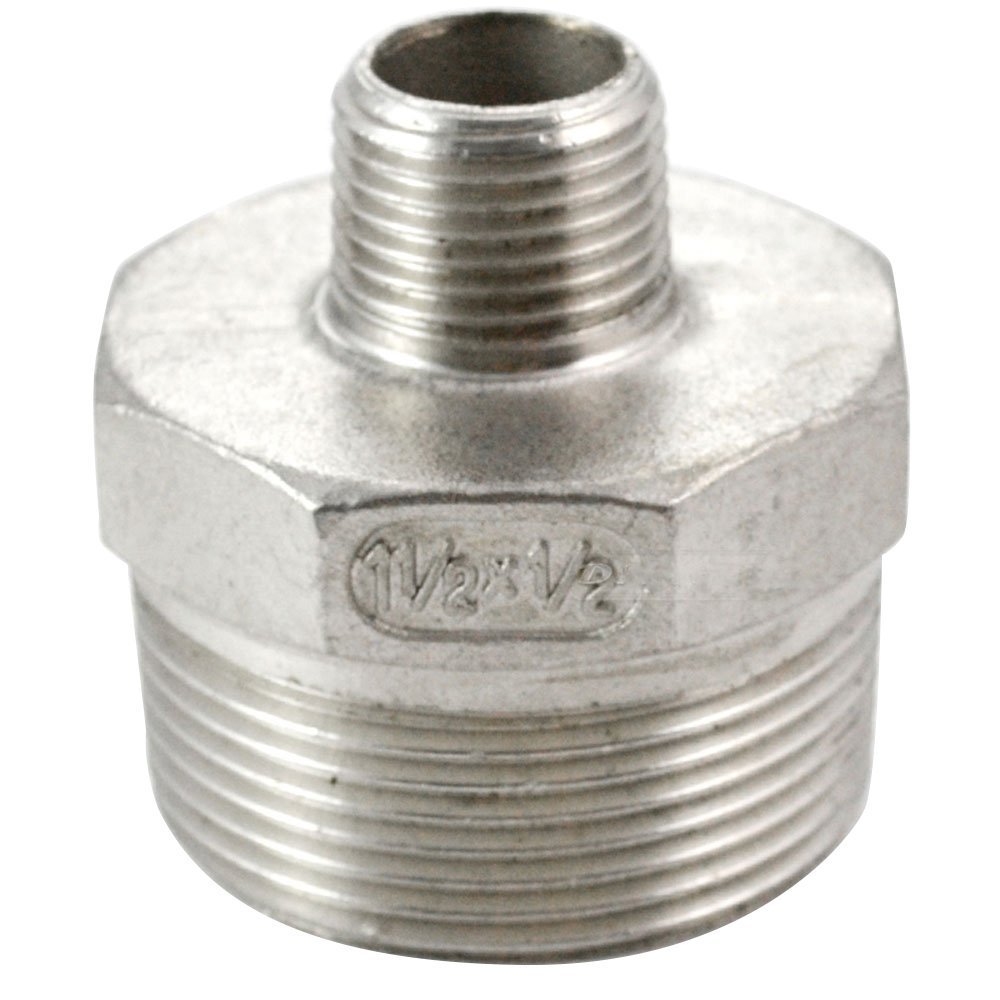 1 x 3/4 Male Hex Nipple Threaded Reducer Connector Pipe Fitting/Adapter ...