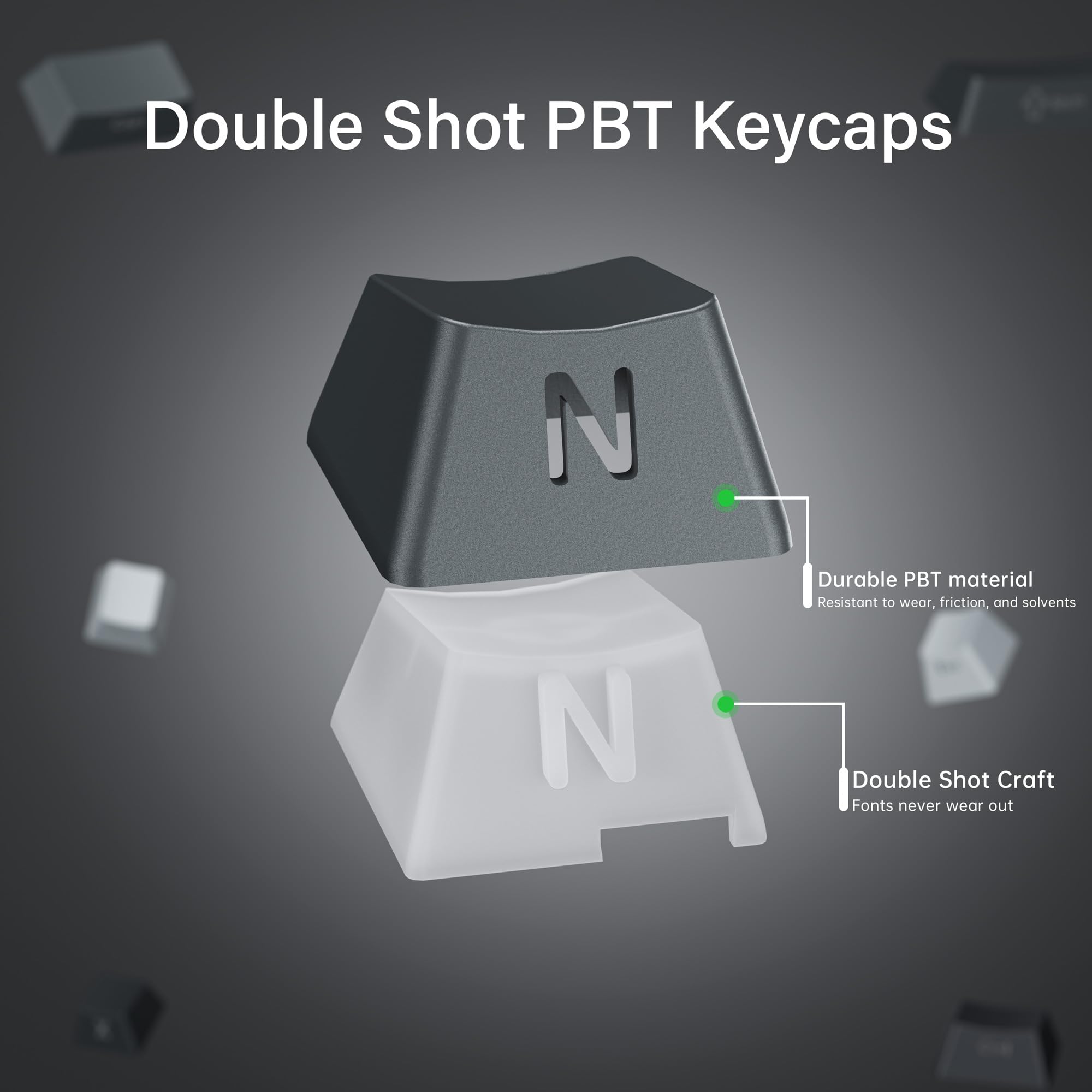 Mua XVX Double Shot PBT Keycaps Set 136 Keys, Shine Through Side ...